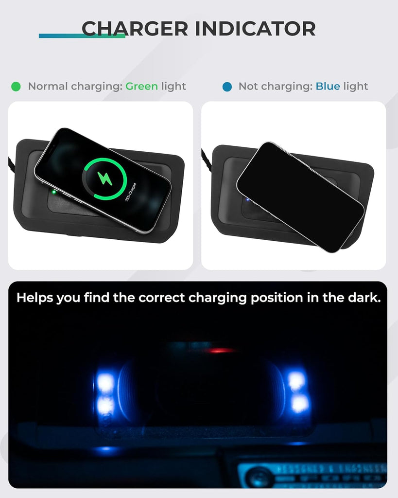 Console Wireless Charging Pad 20W for Ford Bronco 2021-2024 2/4-Door ...