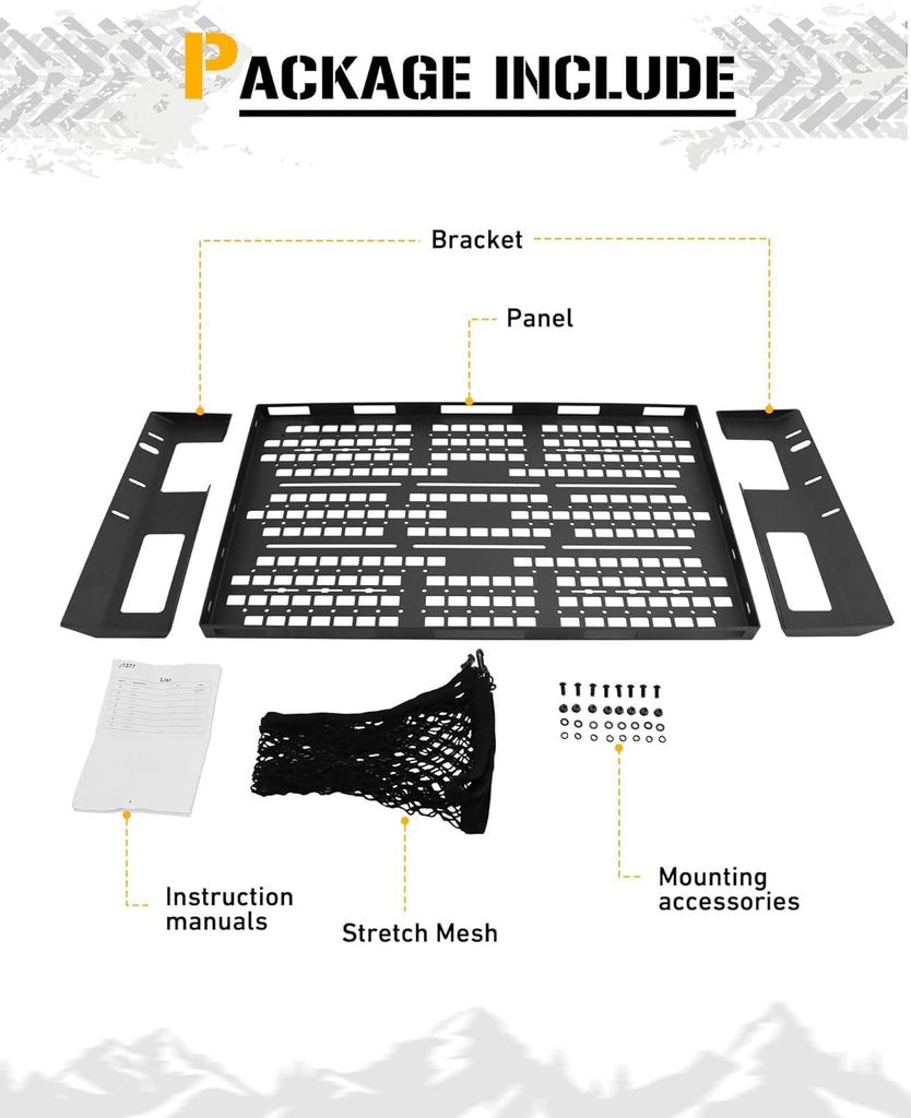 Interior Rear Cargo Basket Rack Fit for 2021-2023 Ford Bronco 4 Door ...