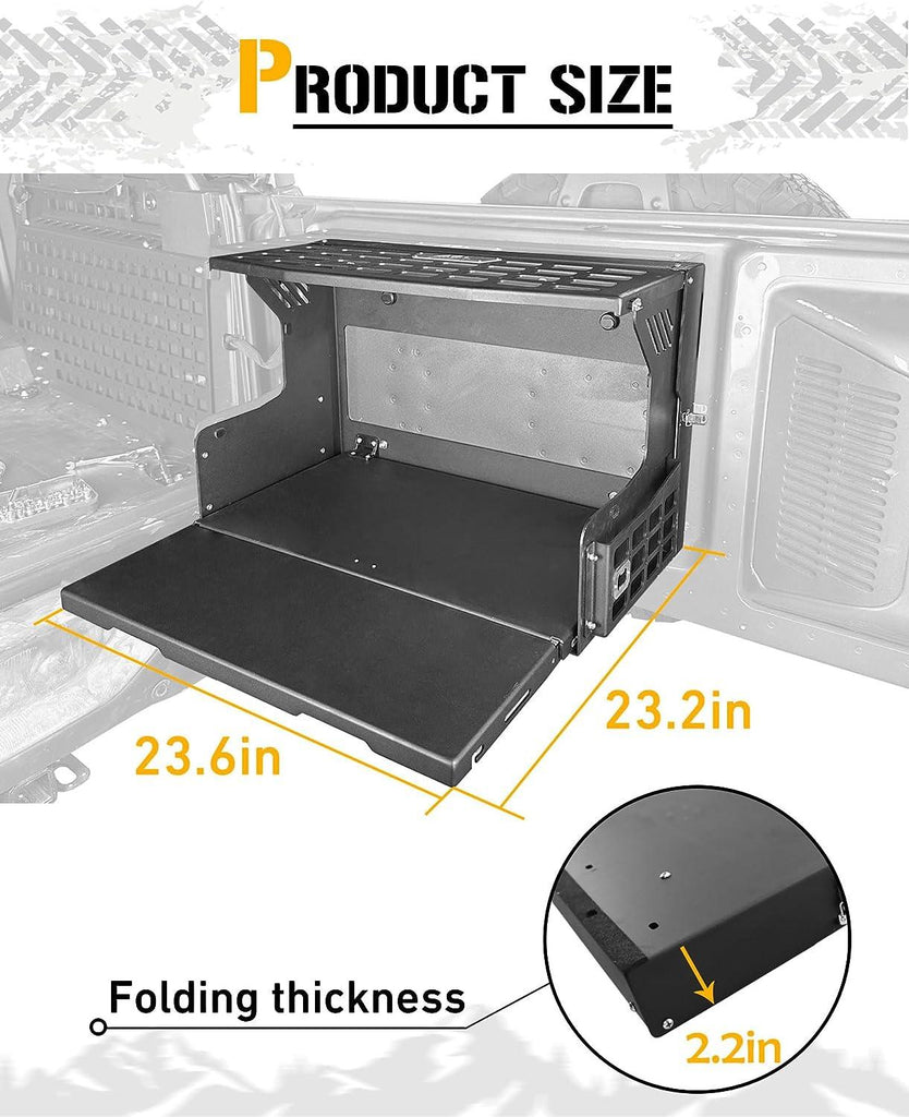 Rear Door Tailgate Table Fit for Ford Bronco 2021 2022 2023 2/4-Door ...