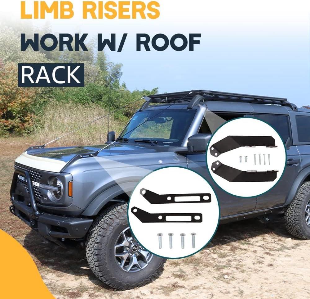 Limb Risers Kit Fit for 2021-2023 Ford Bronco with Roof Rack – BROADDICT